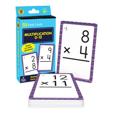 Flash Card: Multiplication 0 -12: Flashcards (Other) - Walmart.com