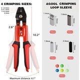 VanRolldex Fishing Crimping Pliers and Tool Kit with 500pcs Crimp ...
