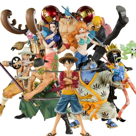 One Piece Anime Figures Tv 20th Anniversary Luffy Sanji Zoro Malebrook ...