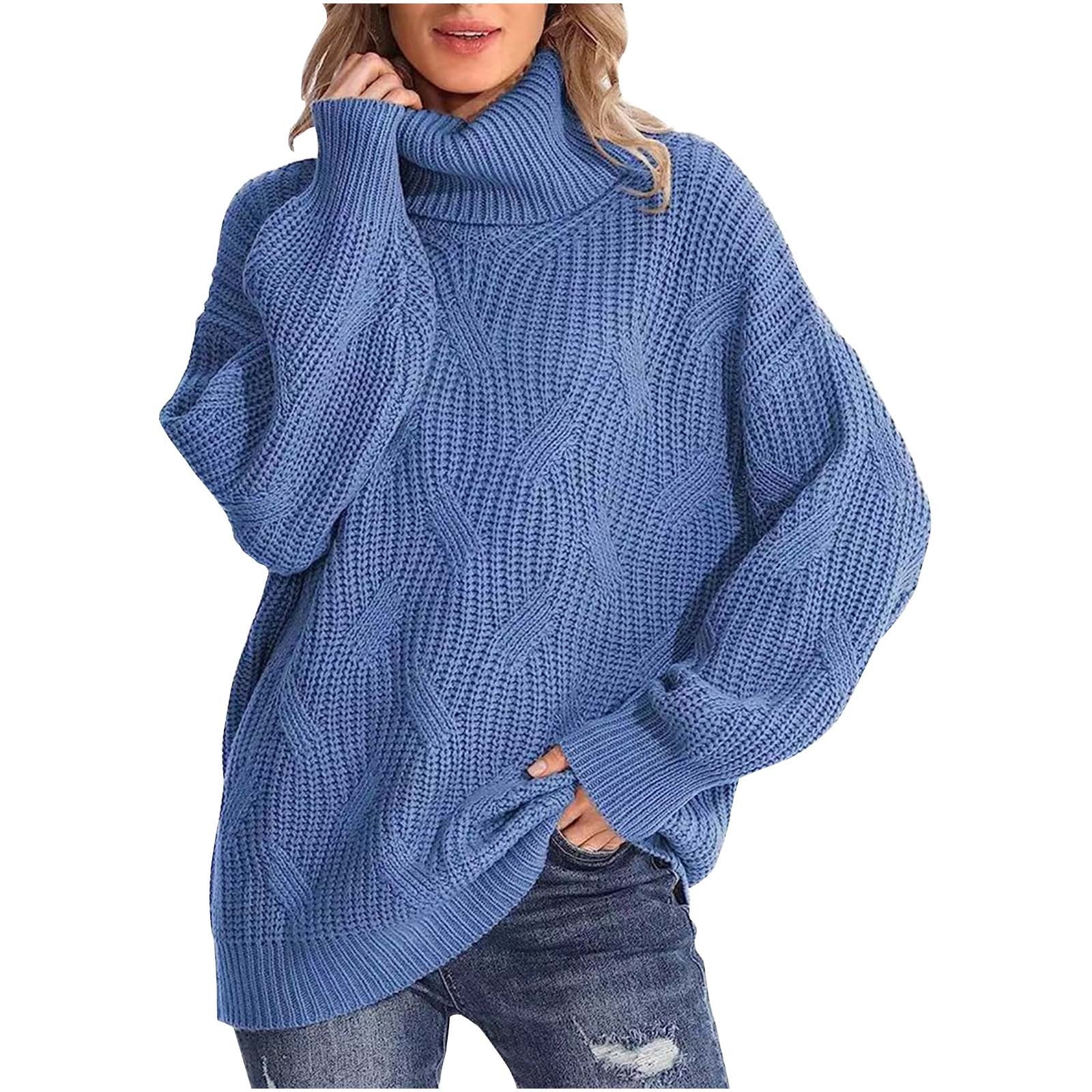 Click here for Yuyuzo Womens Oversized Sweater Long Sleeve Turtle... prices