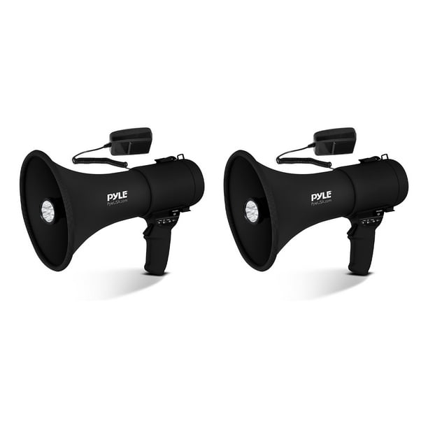 Pyle Portable PA Megaphone Speaker with Built-in Rechargeable Battery ...