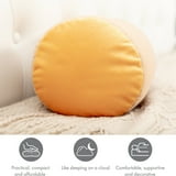 Pillowy Microbead Bolster Lightweight Neck Roll Pillow, 14" x 8", Dark ...