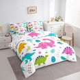 Aikeke Cartoon Animal Dinosaurs Twin Bedding 7-Piece, Floral ...
