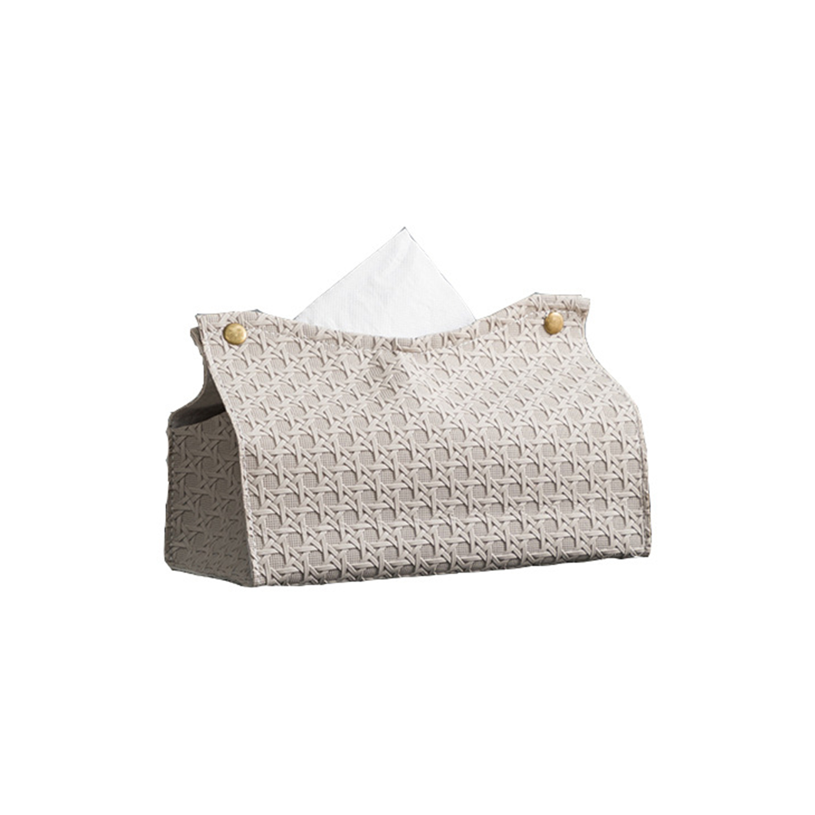Wharick Tissue Box Cover, Tissue Case Rattan Weave Pattern Wide Opening ...