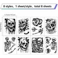 8 Sheets 8 Styles UV Waterproof Wall Stickers Self-Adhesive Decals for ...