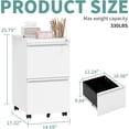 Fully Assembled 2 Drawer File Cabinet, Locking Full Filing Cabinet ...