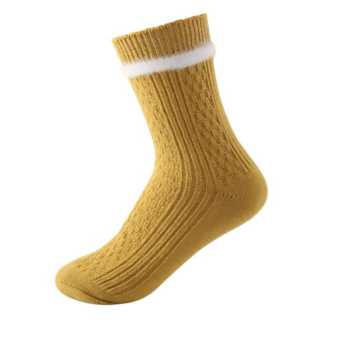 Hanerdun 5 Pairs Women Wool Ankle Crew Sock Solid Soft Female Warm ...