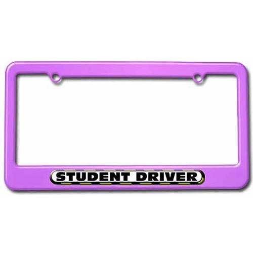 Student Driver, Yellow License Plate Tag Frame, Multiple Colors ...