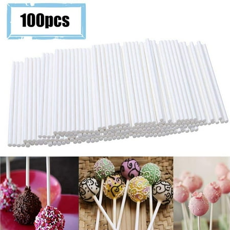 freestylehome 100pcs Cake Cookie Sticks Plastic Chocolate Stick Cake ...