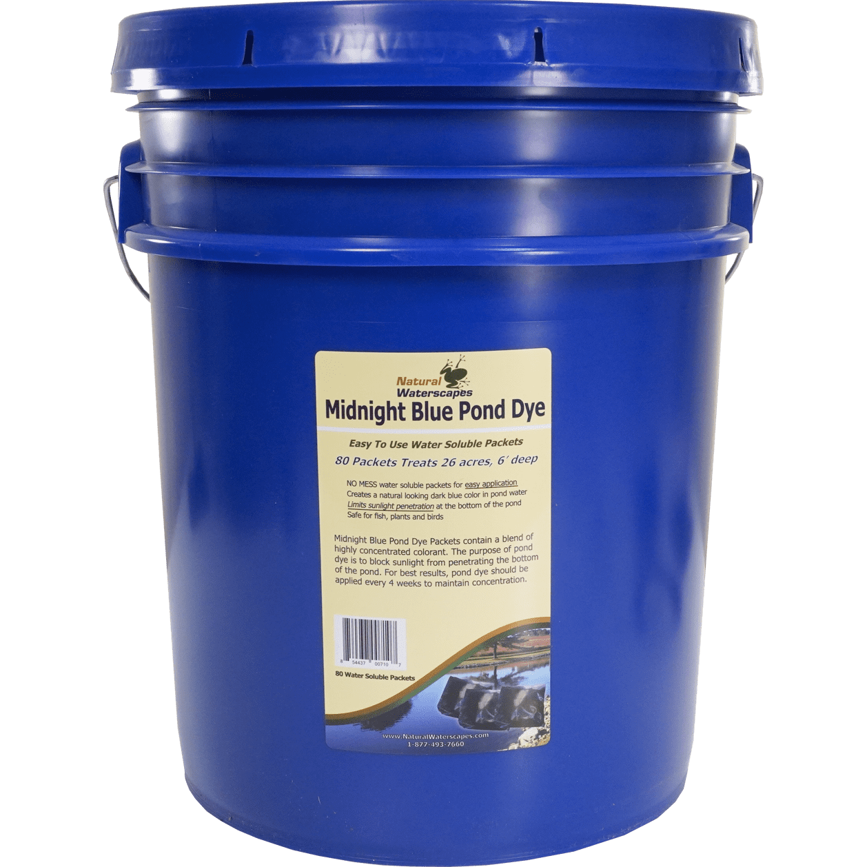 Natural Waterscapes Midnight Blue Pond Dye- 80 Water Soluble Packets ...