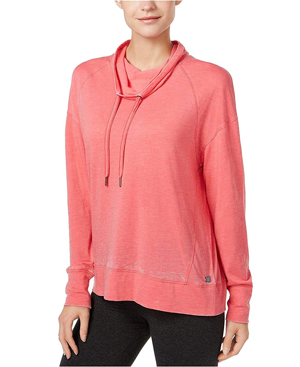 Calvin Klein Womens Performance Cowl Neck Drop Shoulder Top - Walmart.com