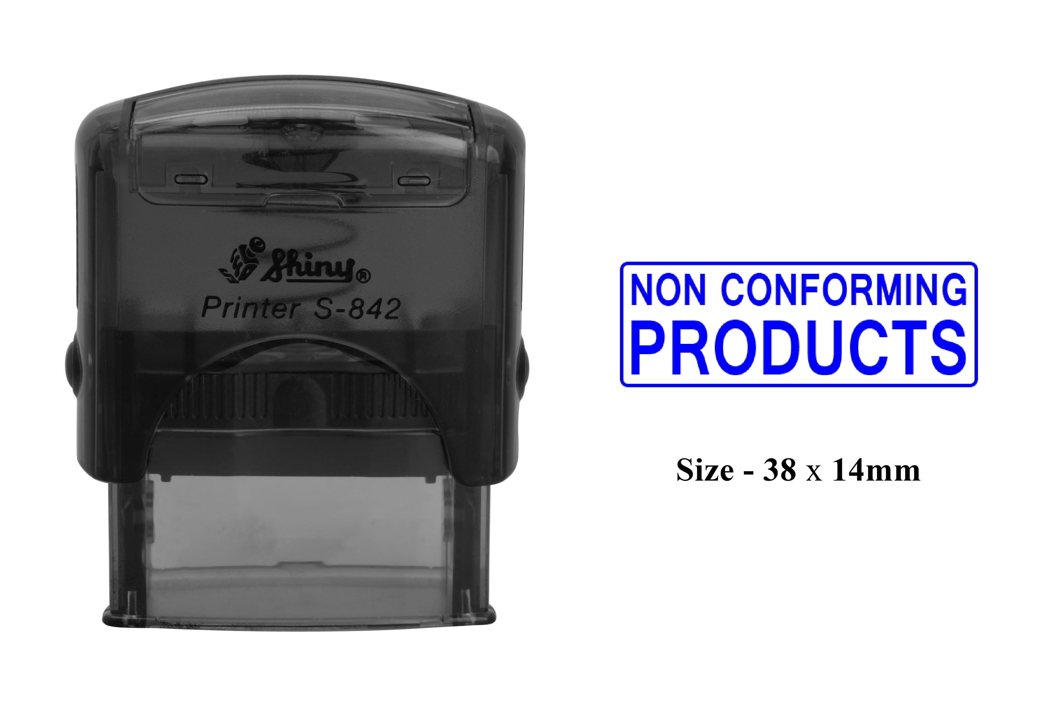 NON CONFORMING PRODUCTS Rubber Stamp Shiny S-842 Office Self Inking ...