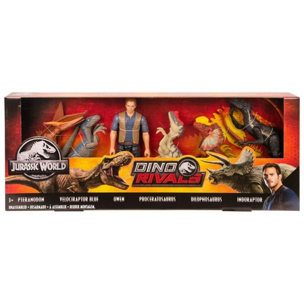 Jurassic World Dino Rivals Pteranodon, Velociraptor Blue, Owen ...
