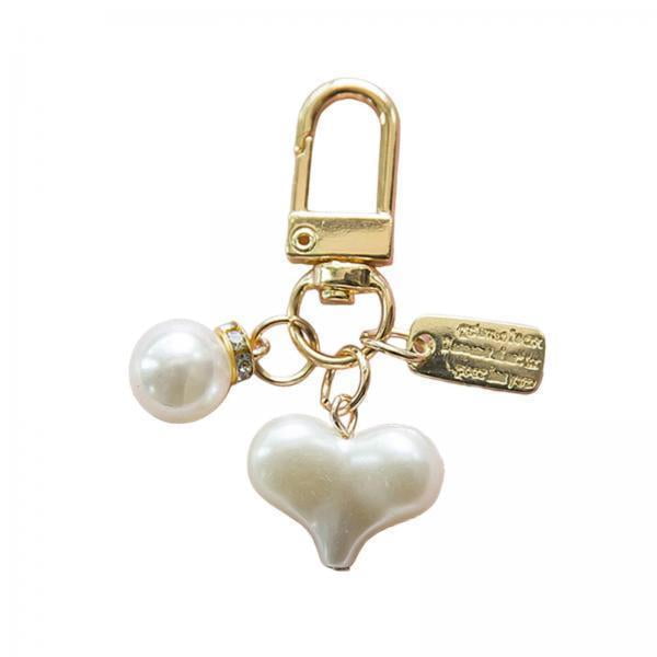 Bunblic 6xArtificial Pearl Keychain Pendant Key Chain for Decoration ...