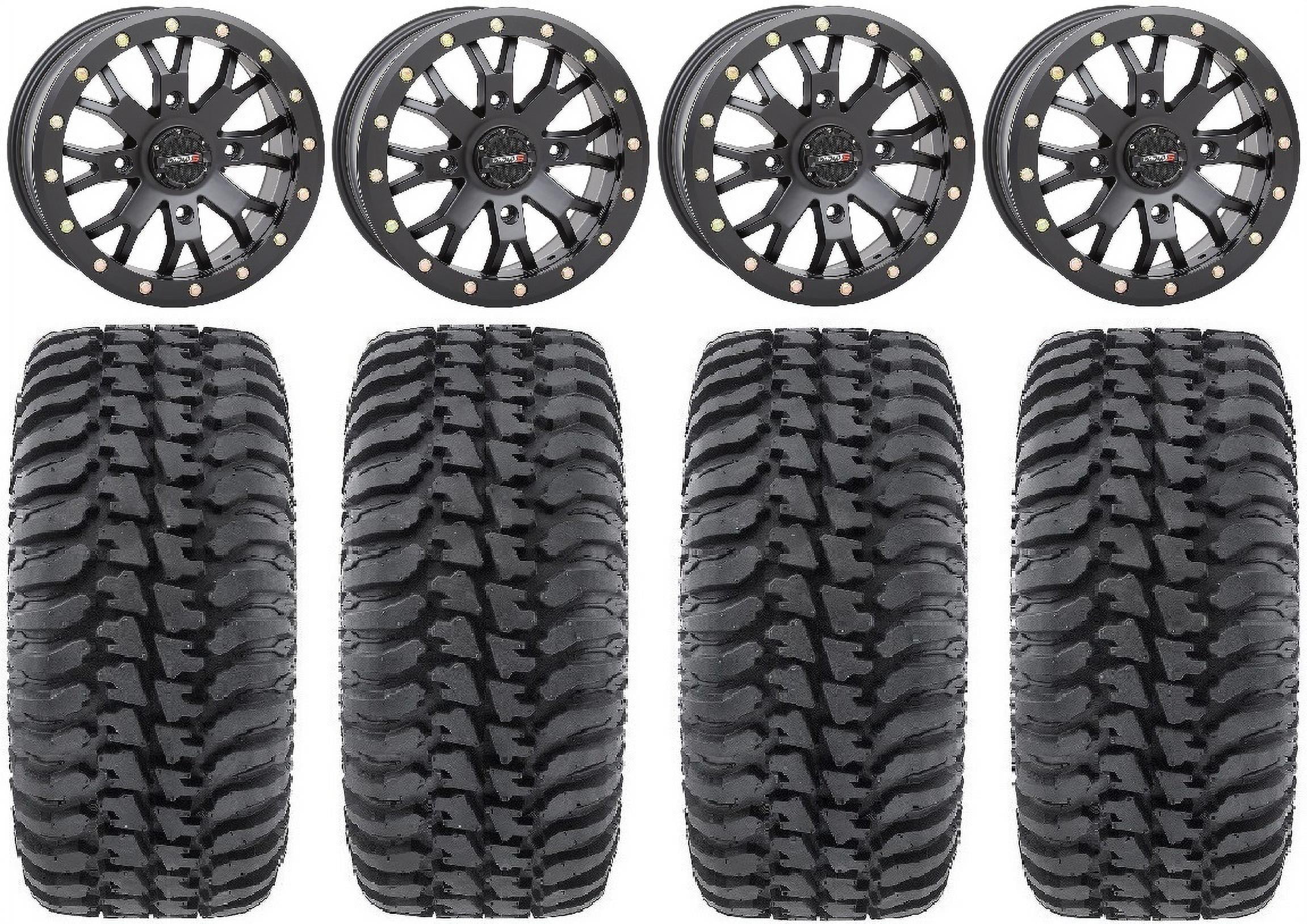 System 3 SB-4 Black (6+1/4+3) 15" Wheels 32" Regulator Tires Can-Am ...