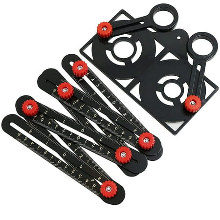 HUSERYT 6-Sided Aluminum Alloy Multi-Function Porous Ruler Ruler Ruler ...