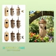 Natural Pine Wooden Hummingbird House for Outdoor Hanging, Small Bird ...