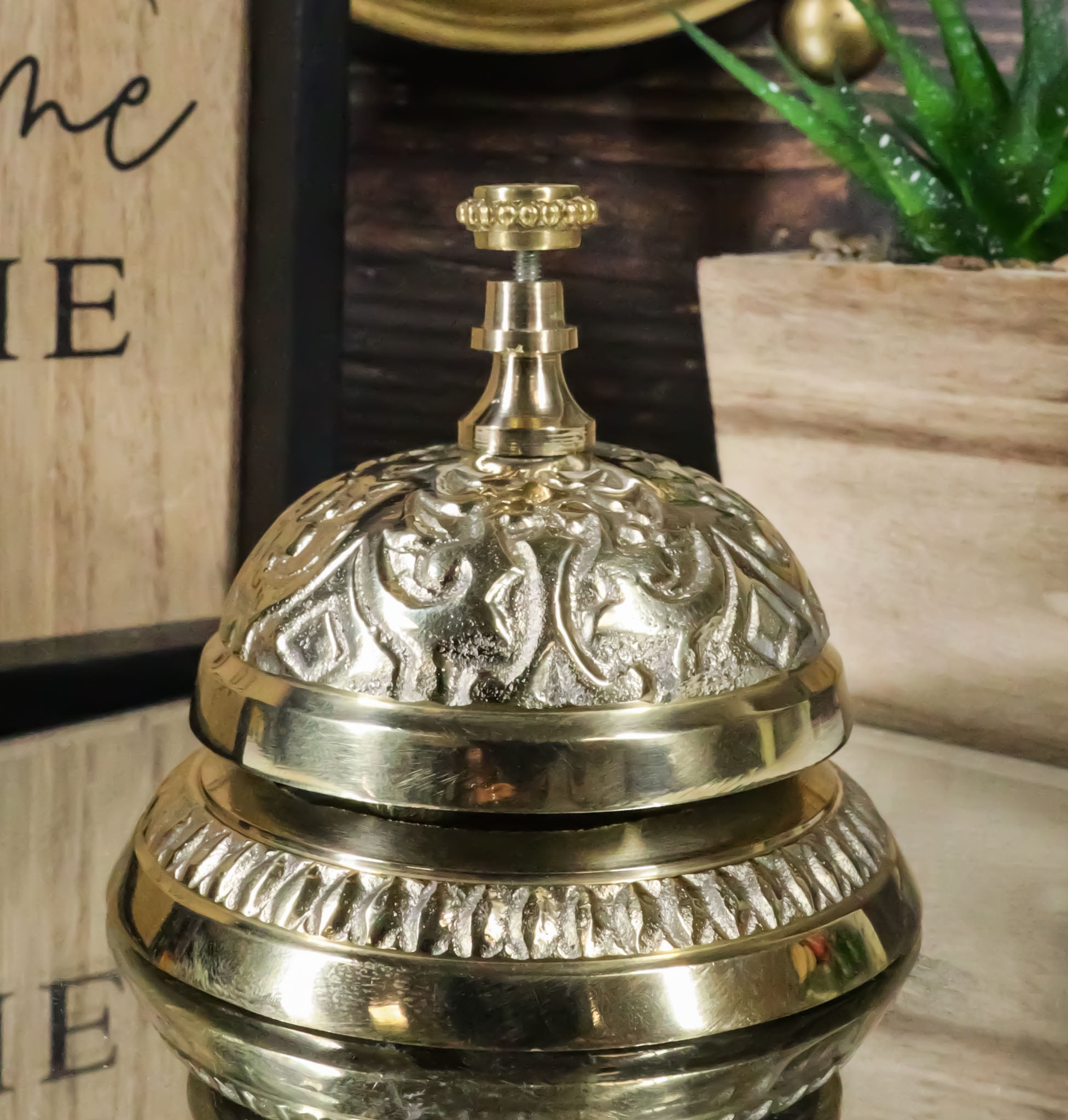 Vintage Style Brass Ornate Floral Victorian Paperweight Desk Counter ...