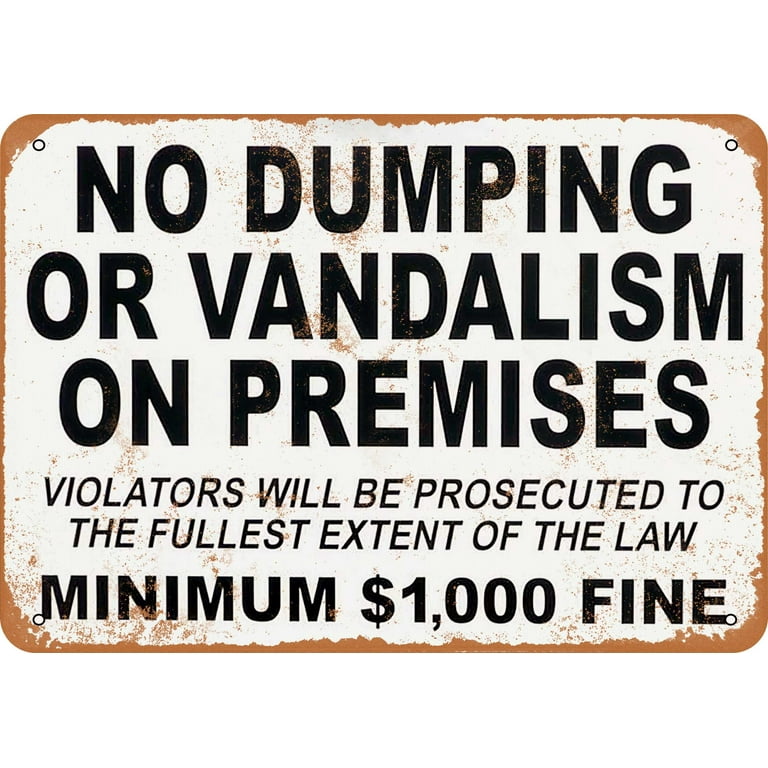 No Vandalism Sign