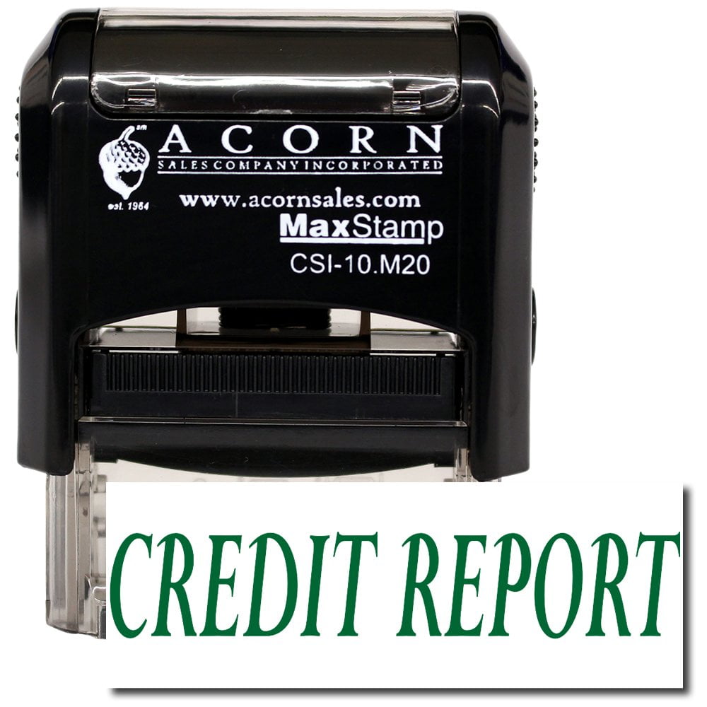 Self-Inking Credit Report Stamp with Mint Green Ink - Walmart.com