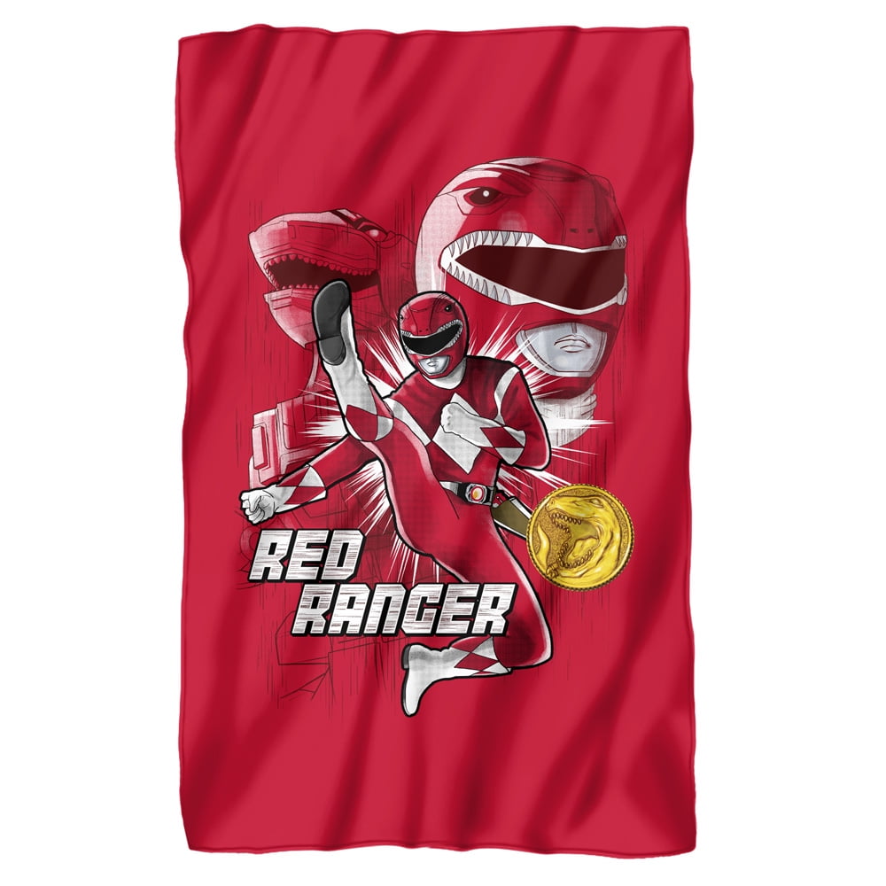 Power Rangers Red Ranger Fleece Blanket 36' x 58' - Walmart.com