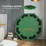Soozier Portable Folding Top Felt Casino Card Game Table, 8 Player ...