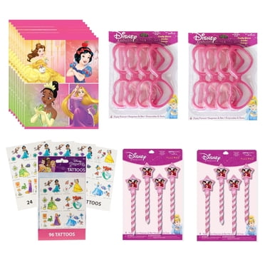 Disney Princess Kids Theme Birthday Party Bundle: 48 Piece Favors & 8 ...