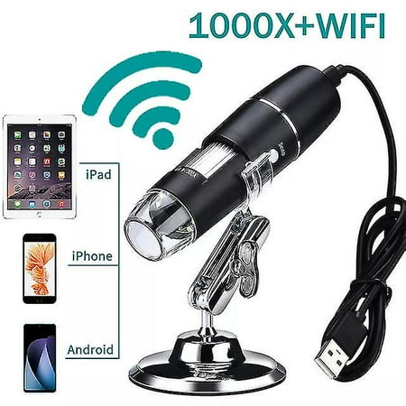 Mini Handheld 1000x/1600X Wifi/Usb Digital Microscope Magnification ...