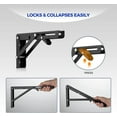 6 Pack 8 Inch Folding Shelf Brackets – Matte Black, Heavy Duty ...