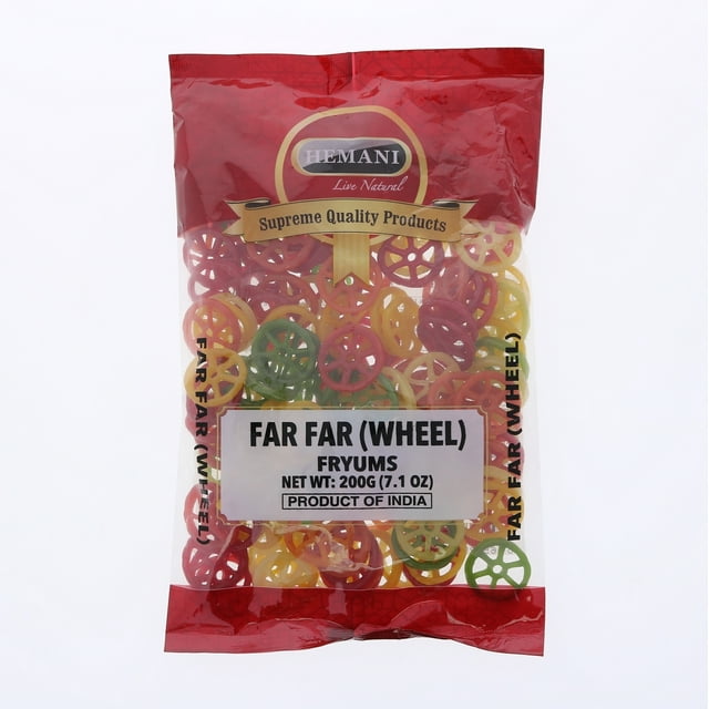 HEMANI Far Far Fryum Wheel 7.1 OZ (200g) - Puffed Snack - Ready to Fry ...