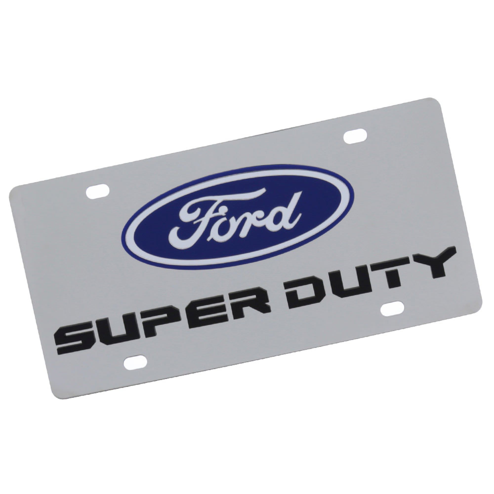 Ford Super Duty Dual Logo License Plate (Chrome) - Walmart.com