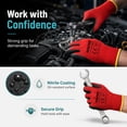 12 Pairs Gloves Set, Work Gloves Men, Work Gloves PU Coated Breathable ...