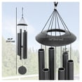 45" Wind Chimes Outdoor Deep Tone - 6 Aluminum Tubes, Dark Grey Patio ...