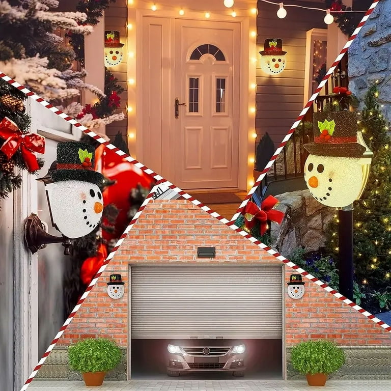 Outdoor Holiday Light Covers QINER Christmas Porch Light Covers 2 Pack