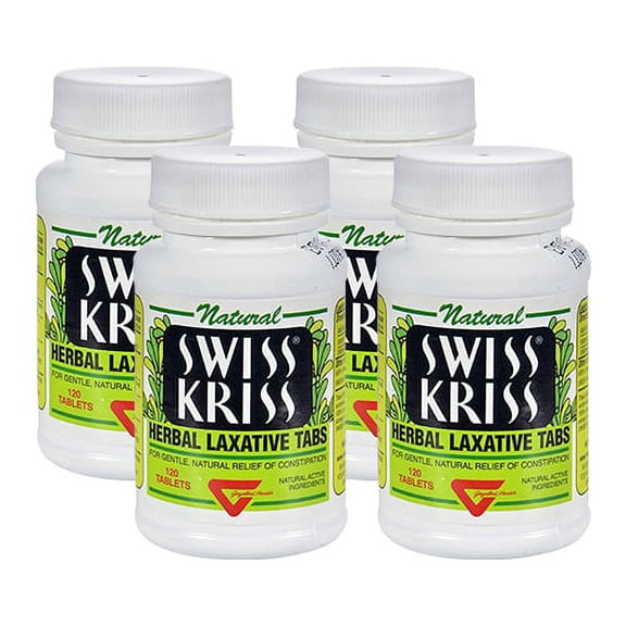 Swiss Kriss, Herbal Laxative, 120 Tablets, 4 Pack - Walmart.com