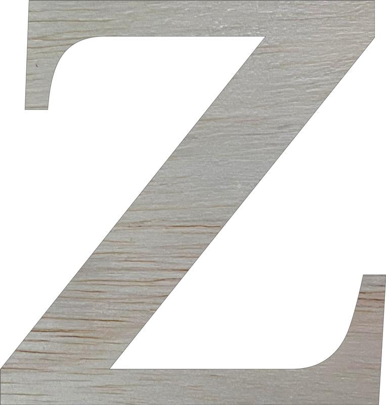 Wood 5'' Times Letter Z, Unfinished Craft Letter - Walmart.com