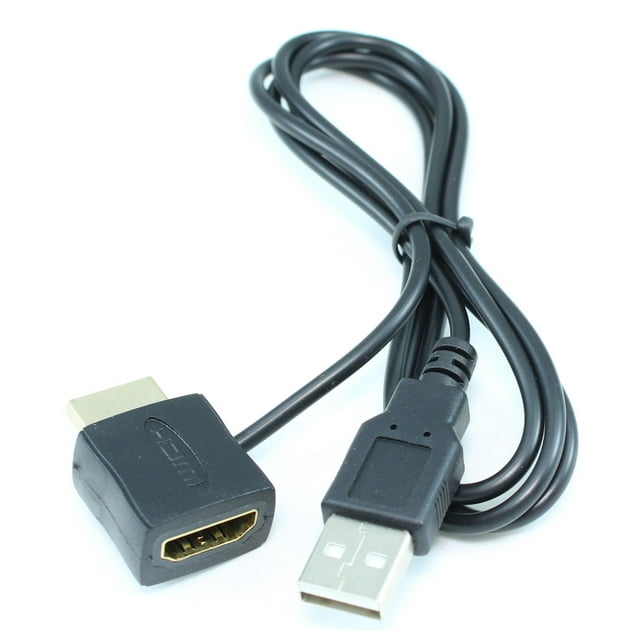HDMI-HDMI Male to Female 5v Power Injector Adapter Cable via USB, 1.5ft ...