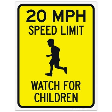 10 MPH Speed Limit Watch For Children Sign, Traffic Sign, 24x30 ...