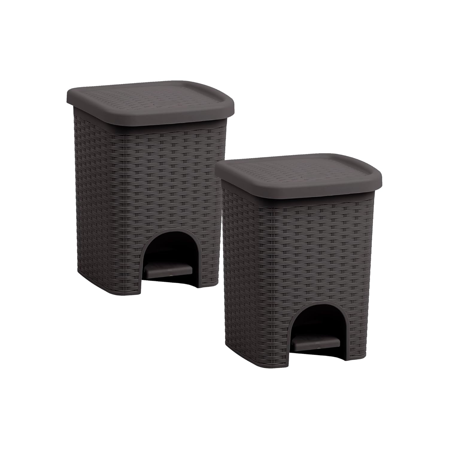 Click here for Ererlou 2-Pack 6l Step Pedal Trash Can - Wicker De... prices