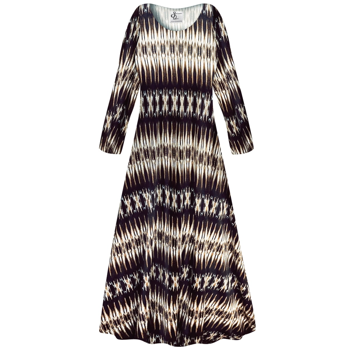 Plus size 8x Tall Womens Strechy Round Neckline with Long Sleeve Dress ...