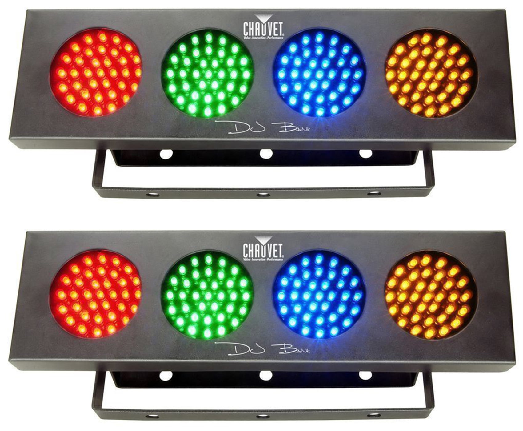 (2) Chauvet DJ BANK 140 LED Light Bank Systems, Sound Activated or Auto ...