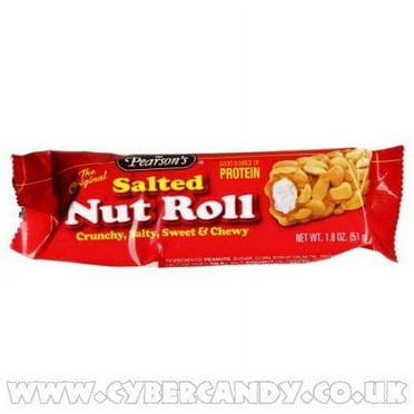 Pearson's Salted Nut Roll, 3.25 oz. King-Size Candy Bars, 18 Count Bulk ...