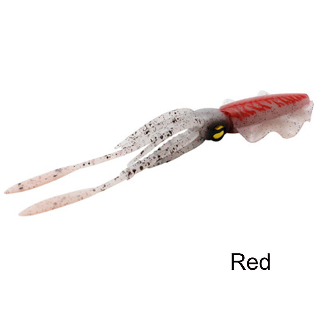 15cm 15g Portable Soft Silicone Swim long tail Saltwater Octopus Bait ...