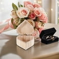 BESTYASH Heart-Shaped Wooden Jewelry Box Beige Unfinished Wood Storage ...