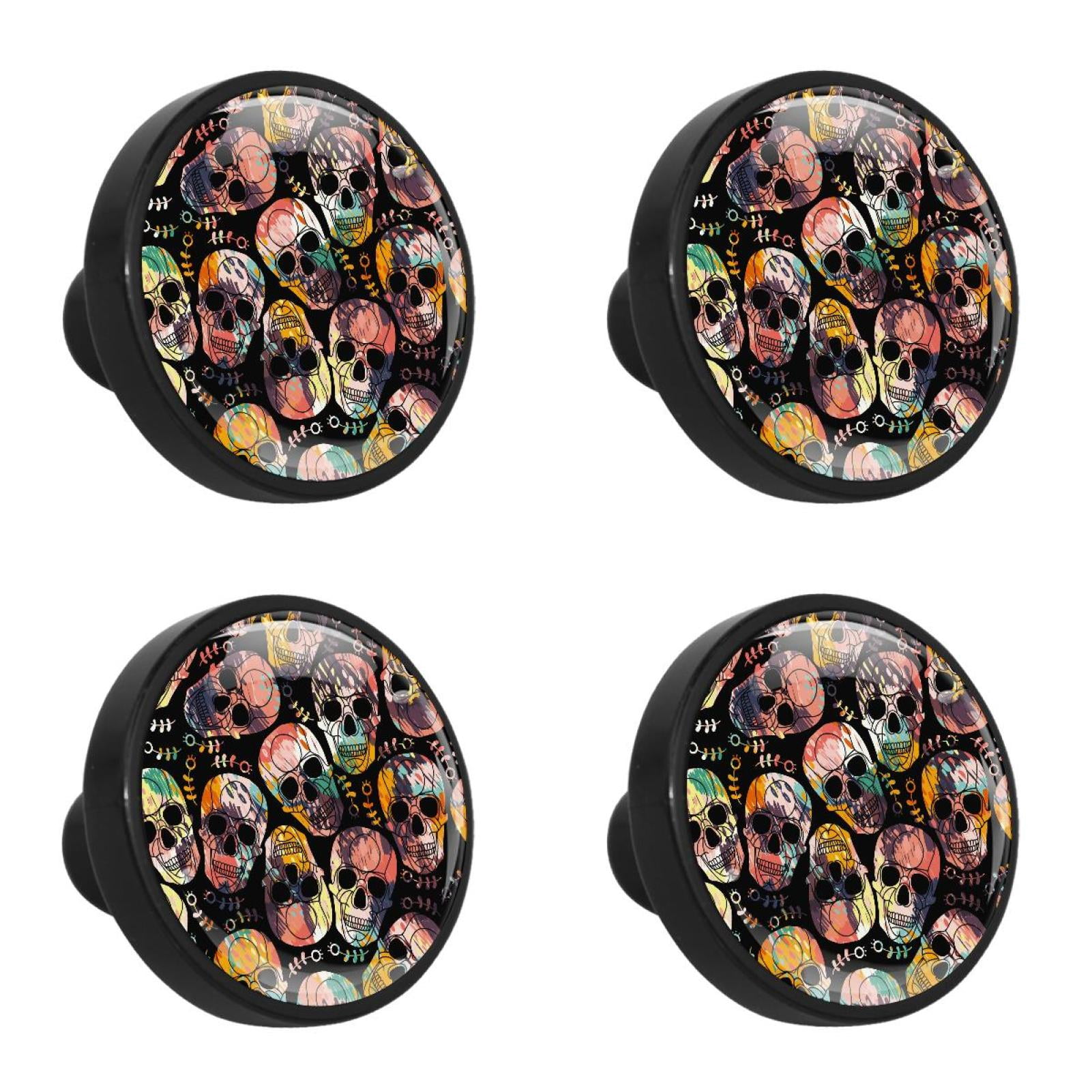 4 Pcs Skull Knobs for Kitchen Cabinet Cupboard Dresser Bookcase Drawer ...