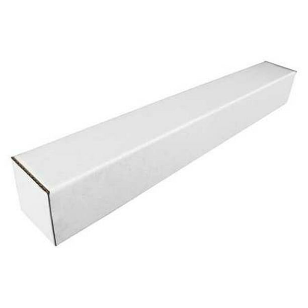 Aviditi Square Corrugated Cardboard Mailing Tubes, 4" x 4" x 37", White ...