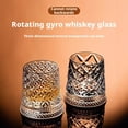 2-Pack Spinning Whiskey Glasses, Unique 360° Rotating Scotch Glasses ...