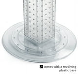 Four-sided 4"W x 24"H Pegboard Tower with Revolving 14.5" Base ...