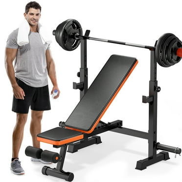 Hey! Play! Kids Weight Bench Set with Leg Press and Barbell for Ages 3 ...