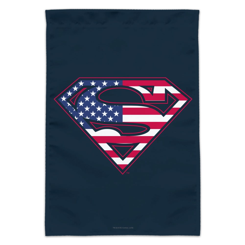 Superman USA American Flag Shield Logo Garden Yard Flag - Walmart.com